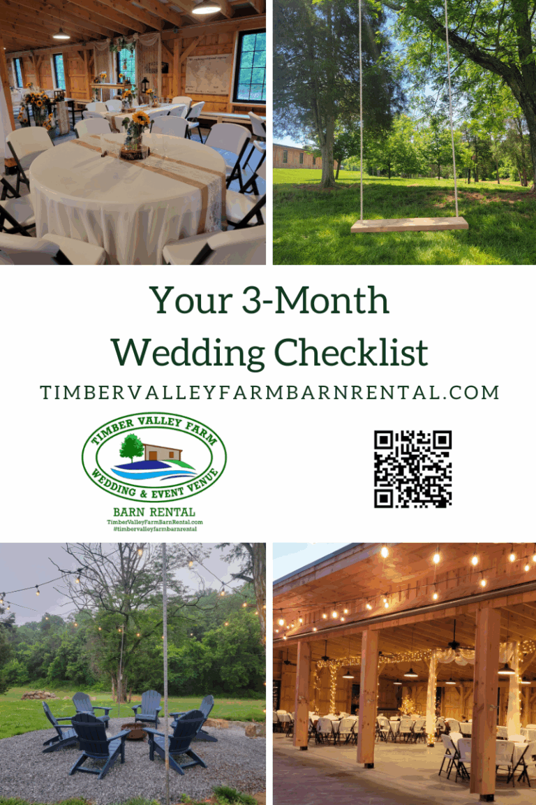 3 Month Wedding Checklist Barn: Final Steps for Your Dream Day