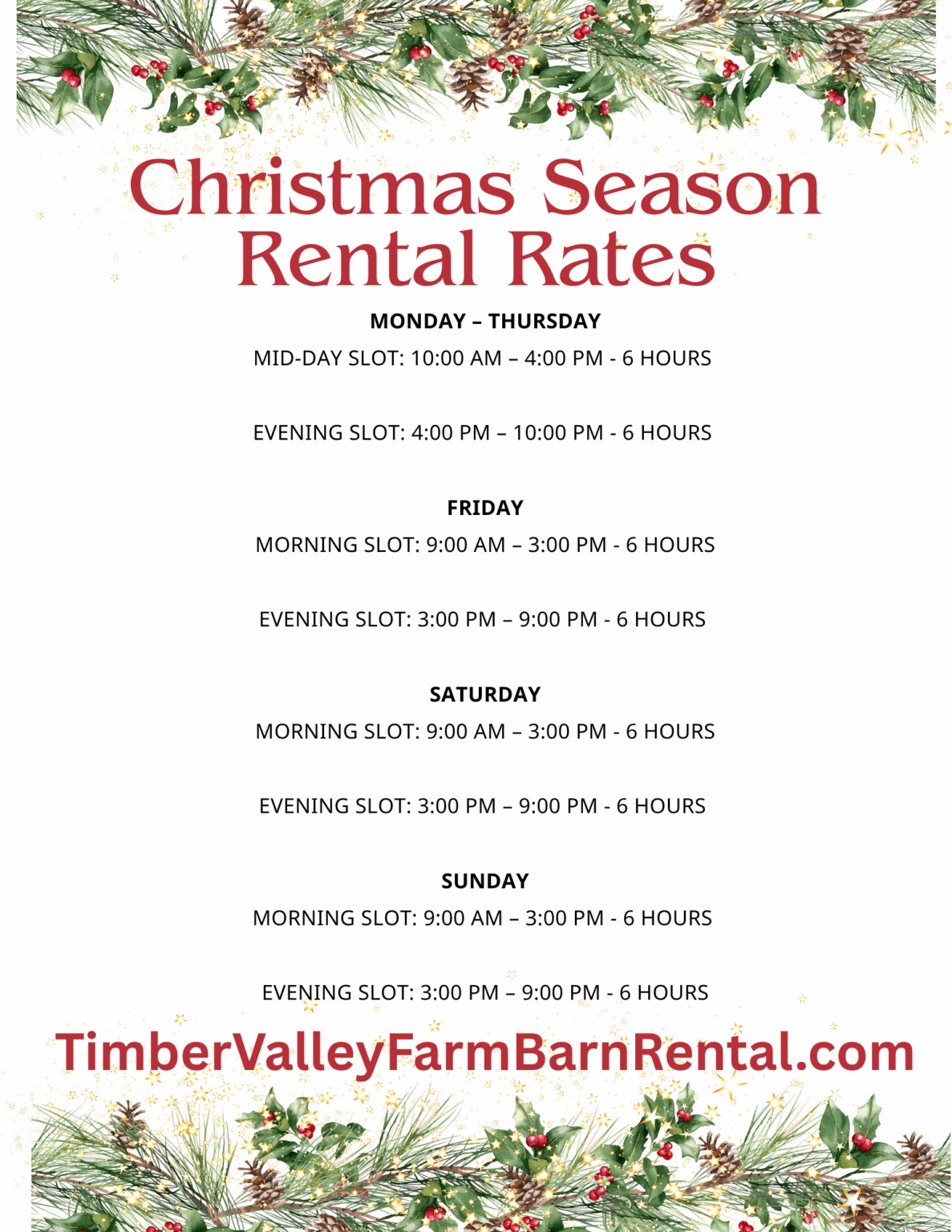 Holiday Party Venue Rental Slots Maryland: Current Winter Availability